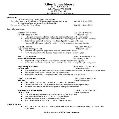 Riley Moore Resume October 2016 | DOCX