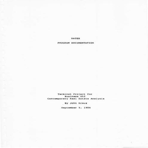 Rates_Program_Documentation | PDF