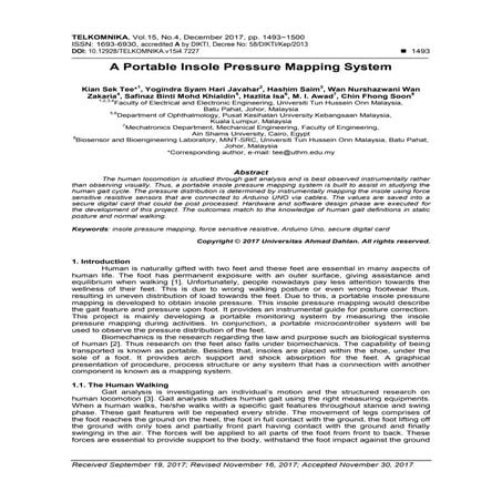 A Portable Insole Pressure Mapping System | PDF