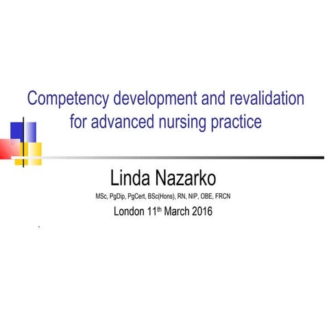 March 2016 Competency development for advanced nursing | PPT | Medical ...
