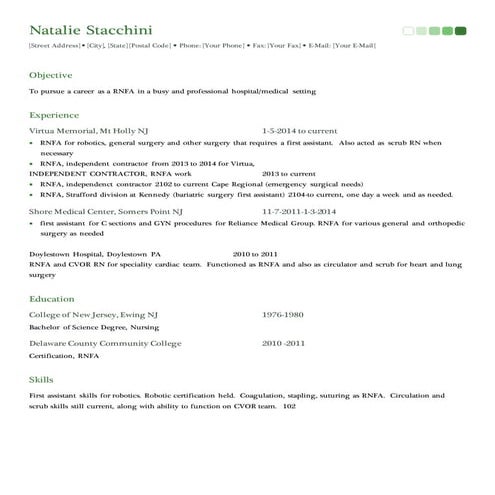 RNFA resume, nat | DOCX