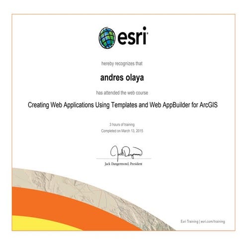 ESRI CERTIFICATE | PDF