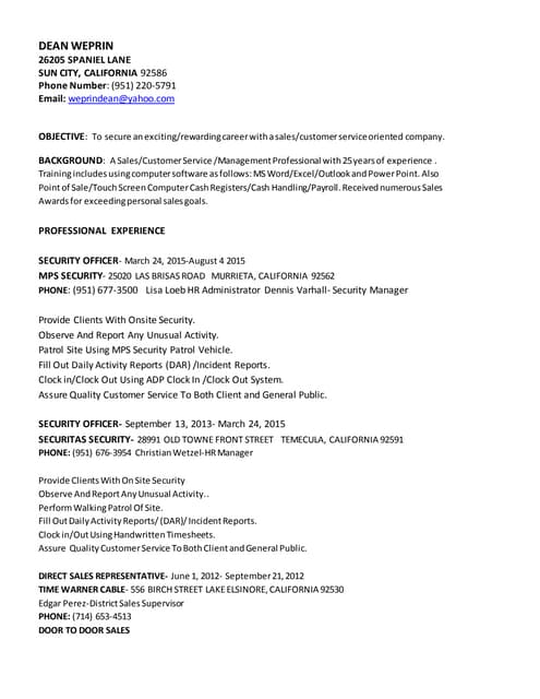 Bob's revised resume' | PDF