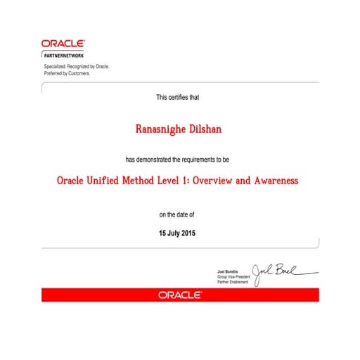 opncc_certificate OUM | PPT
