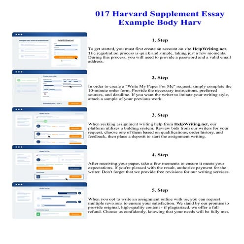 017 Harvard Supplement Essay Example Body Harv | PDF