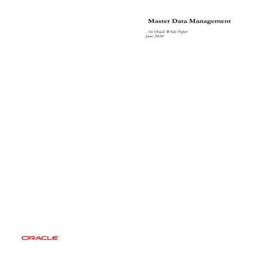 Master Data Management | PDF