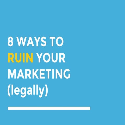 Legal Issues for Marketing Teams - Part 01 - Muck up the overall ...