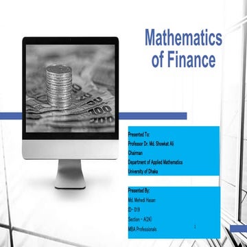 Mathematics of Finance | PPTX