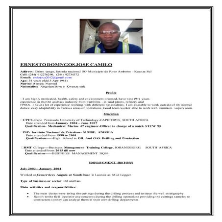 ERNESTO DOMNGOS JOSE CAMILO CV | DOCX