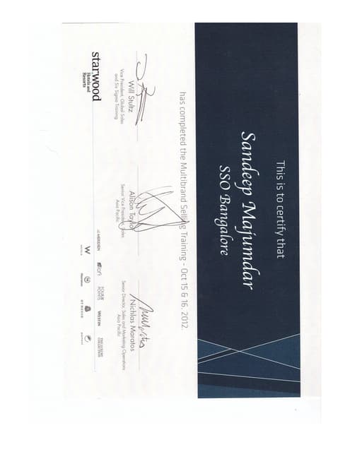 Sandy SFA Certificate | PDF