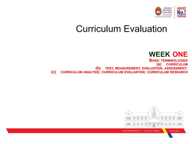 Curriculum Evaluation | PPTX