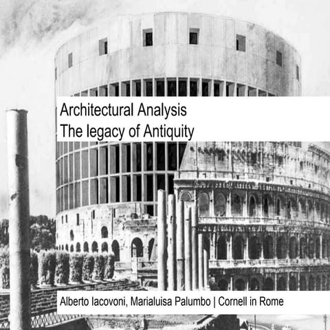 01 architectural analysis_The legacy of Antiquity | PDF