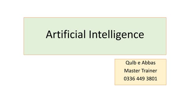 01 Artificial Intelligence Pptx