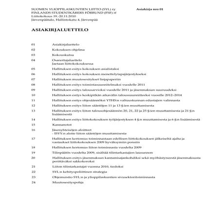 01 asiakirjaluettelo | PDF