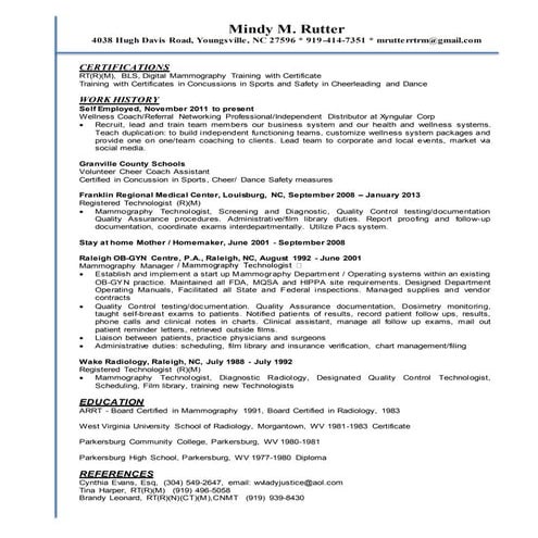 Mindy's Resume | DOCX