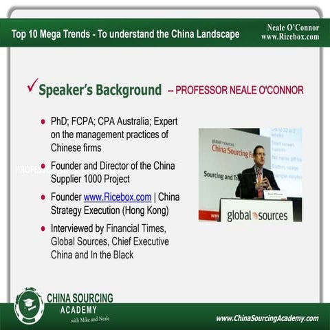 Top 10 Mega Trends- to understand the China Landscape | PPT