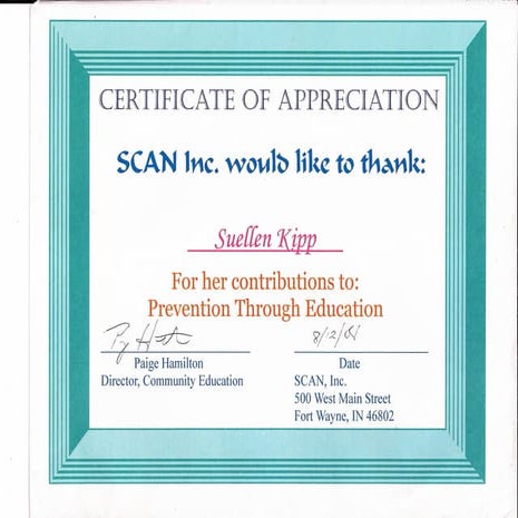 KIPP-SCAN Certificate | PDF | Education