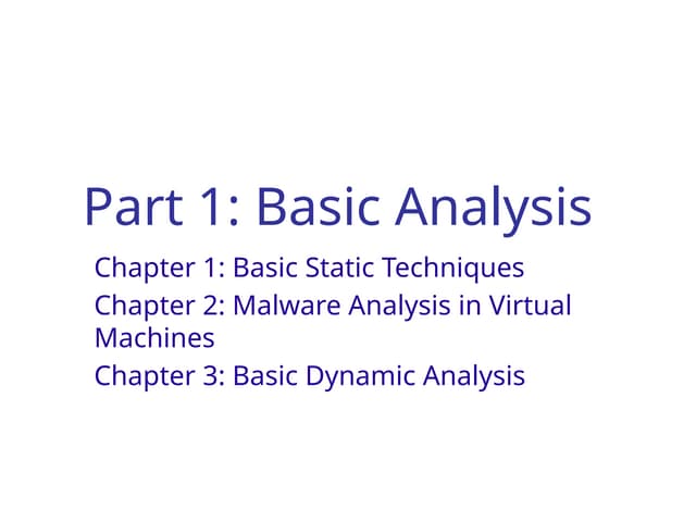 malware analysis | PPTX | Operating Systems | Computer Software and ...