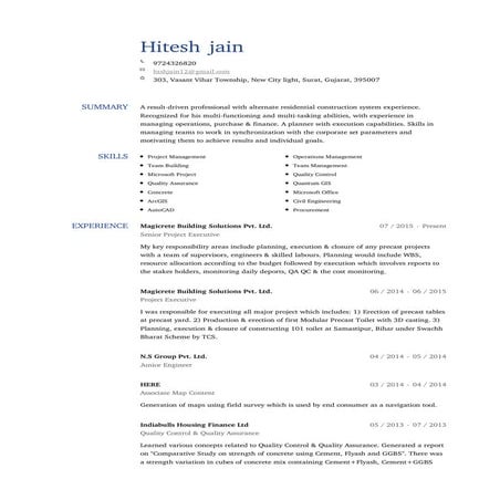 Hitesh jain Resume (1) | PDF