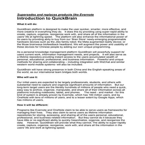 QuickBrainIntroduction | PDF