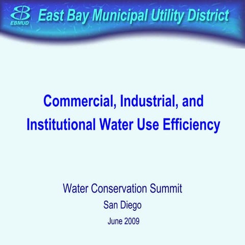 Commercial, Industrial, and Institutional Water Use Efficiency - East ...