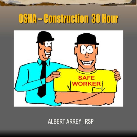 (01 B) OSHA 30 HOUR CONSTRUCTION Spanish.ppt