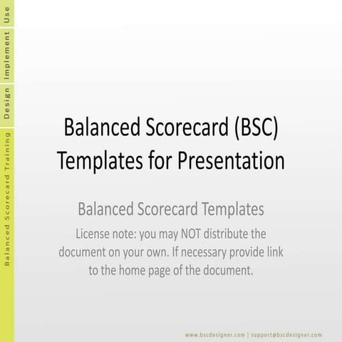 Balanced Scorecard Templates | PPTX