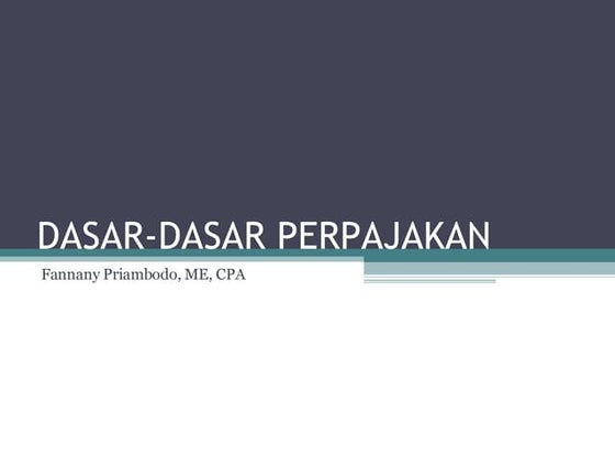 Mengenal pajak | PPT