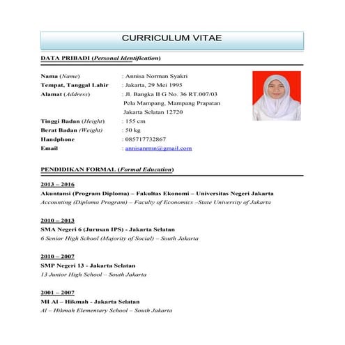 Curriculum Vitae (CV) | PDF