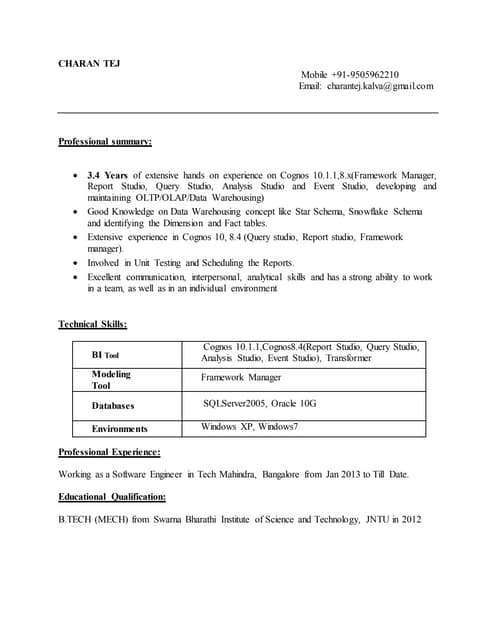 Tirupathi resume | DOC | Databases | Computer Software and Applications