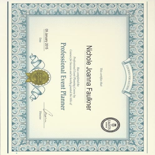 Event Planning Certificate of Completion | PDF