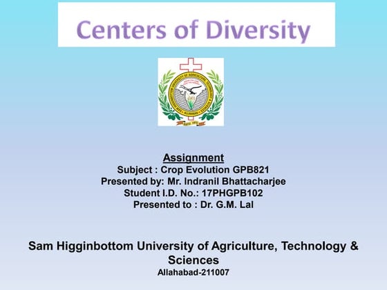 1. Concept of Centres of Origin, their importance with reference to ...