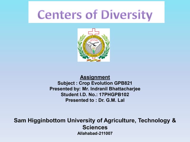 1. Concept of Centres of Origin, their importance with reference to ...