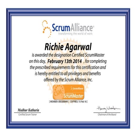 CSM_Certificate | PDF