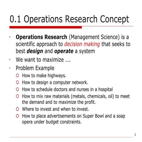 Chapter 00 Introduction Operational research | PPTX