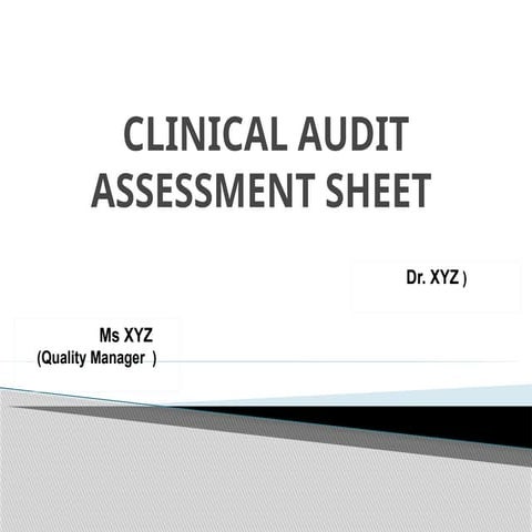 Clinical Audit for NABH doctor uuse only | PPTX