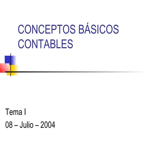 Conceptos Básicos Contables | PPT