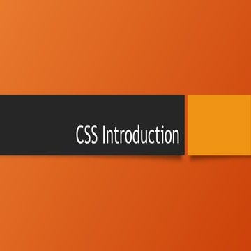 CSS Introduction for Data and Analytics Study | PPT