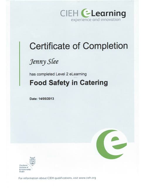 level 2 food safety in catering | PDF