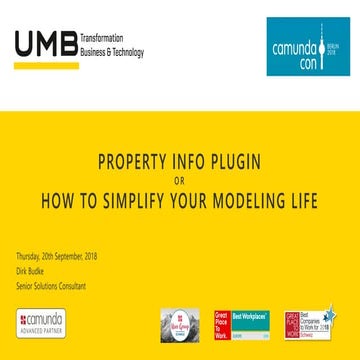 CamundaCon 2018: Camunda Modeler Property Info Plugin (UMB) | PDF