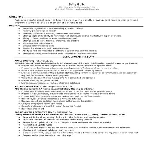 NEW SALLY RESUME | PDF