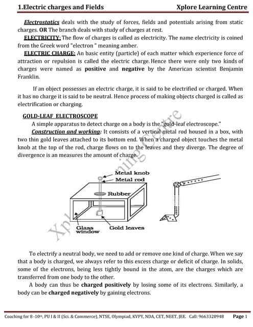 Electrostatic class 12.pptx | Physics | Science