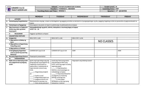 DLP - ESP3 Pakikiisa sa Gawaing Pambata.docx