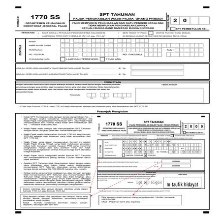 01 form 1770 ss 2009 | PDF