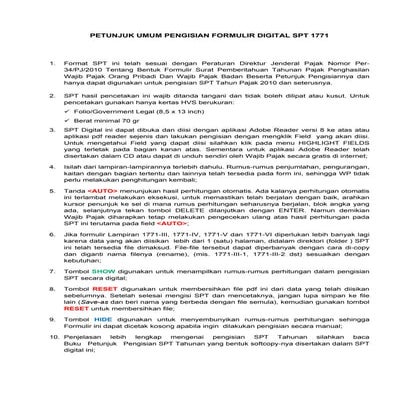 Form Induk 1771 Tahun 2010 | PDF