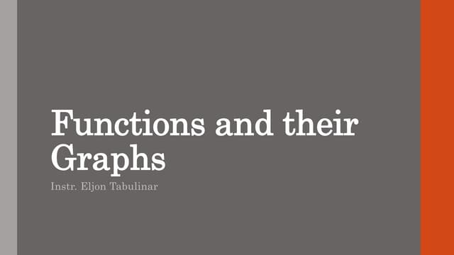 Functions for Grade 10 | PPT