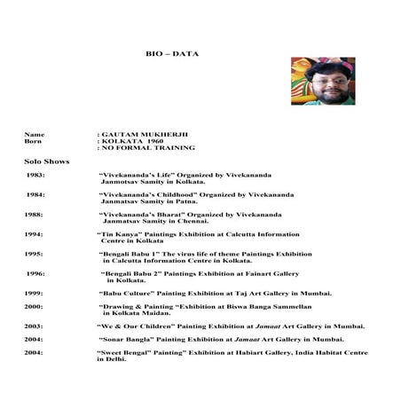 01,gautam bio data | DOC