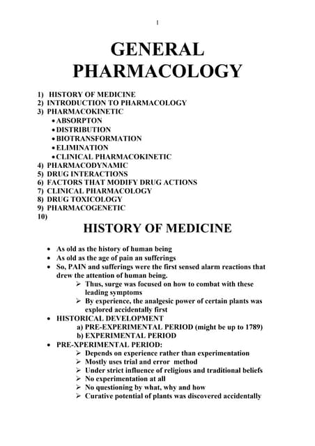 Basic concepts of pharmacology | PPT | Chemistry | Science