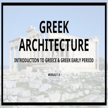 Greek Architecture - Greek Iconic Buildings | PPTX