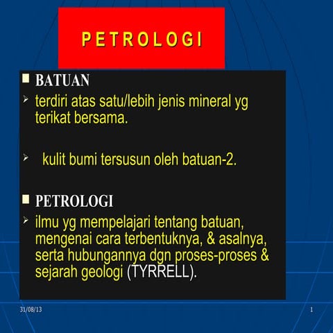 01(h33) petrologi batuan beku 2011 | PPT